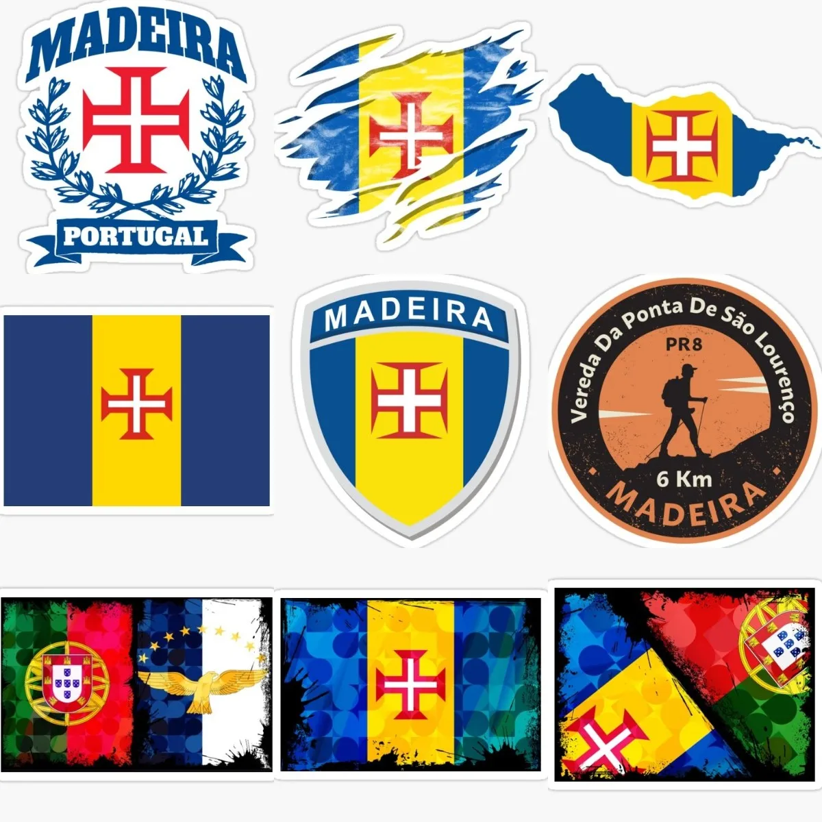 Madeira-Flag-Map-Badge-Creative-Stickers-Door-Bumper-Wall-Room ...