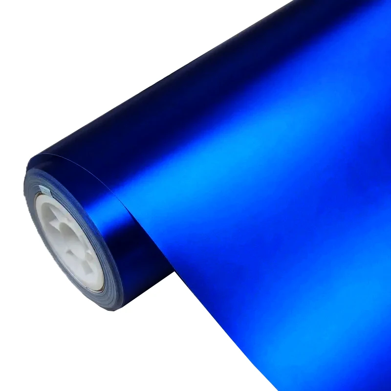 Premium Matte Satin Metallic Blue Vinyl Wrap Film Car Sticker Decal ...