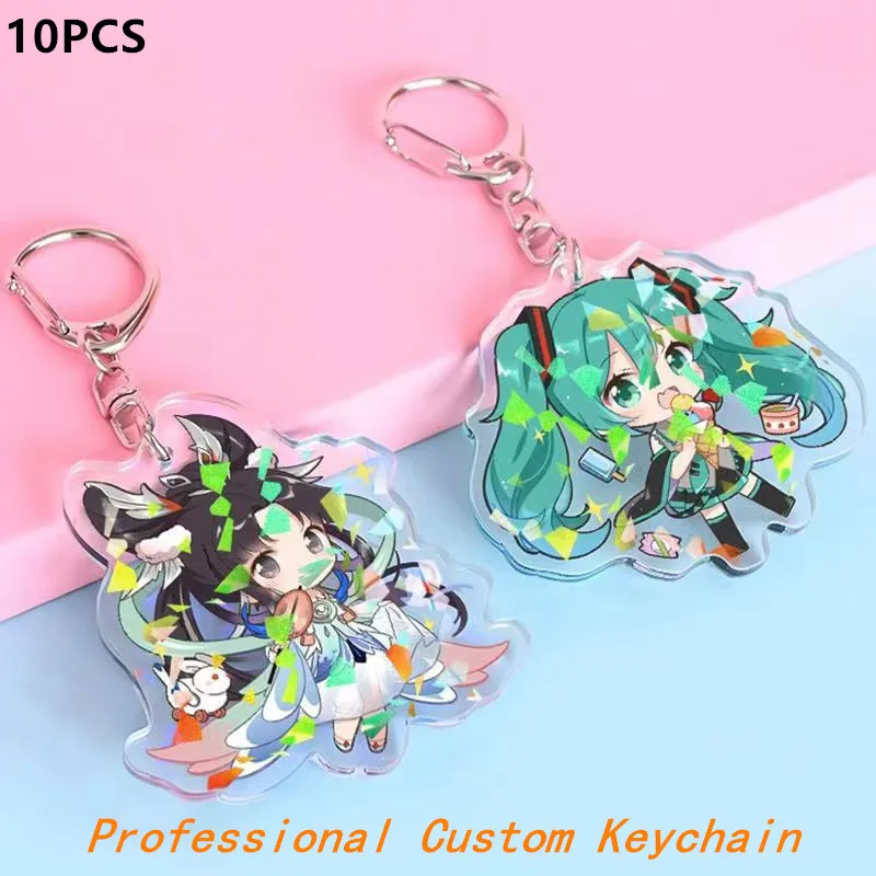 Free-Shipping-10-Pieces-Custom-Hologram-Clear-Keychain-Personalized ...
