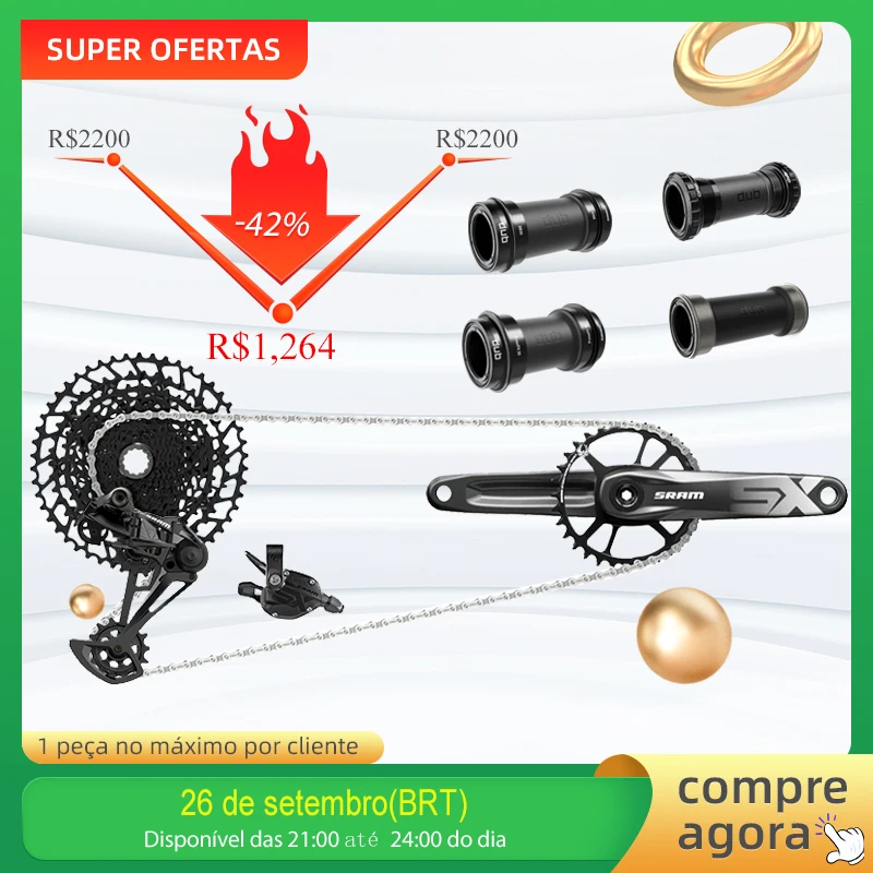 2021 Sram Sx Eagle 1x12 12 Speed Bicycle Groupset Kit Dub Crankset ...