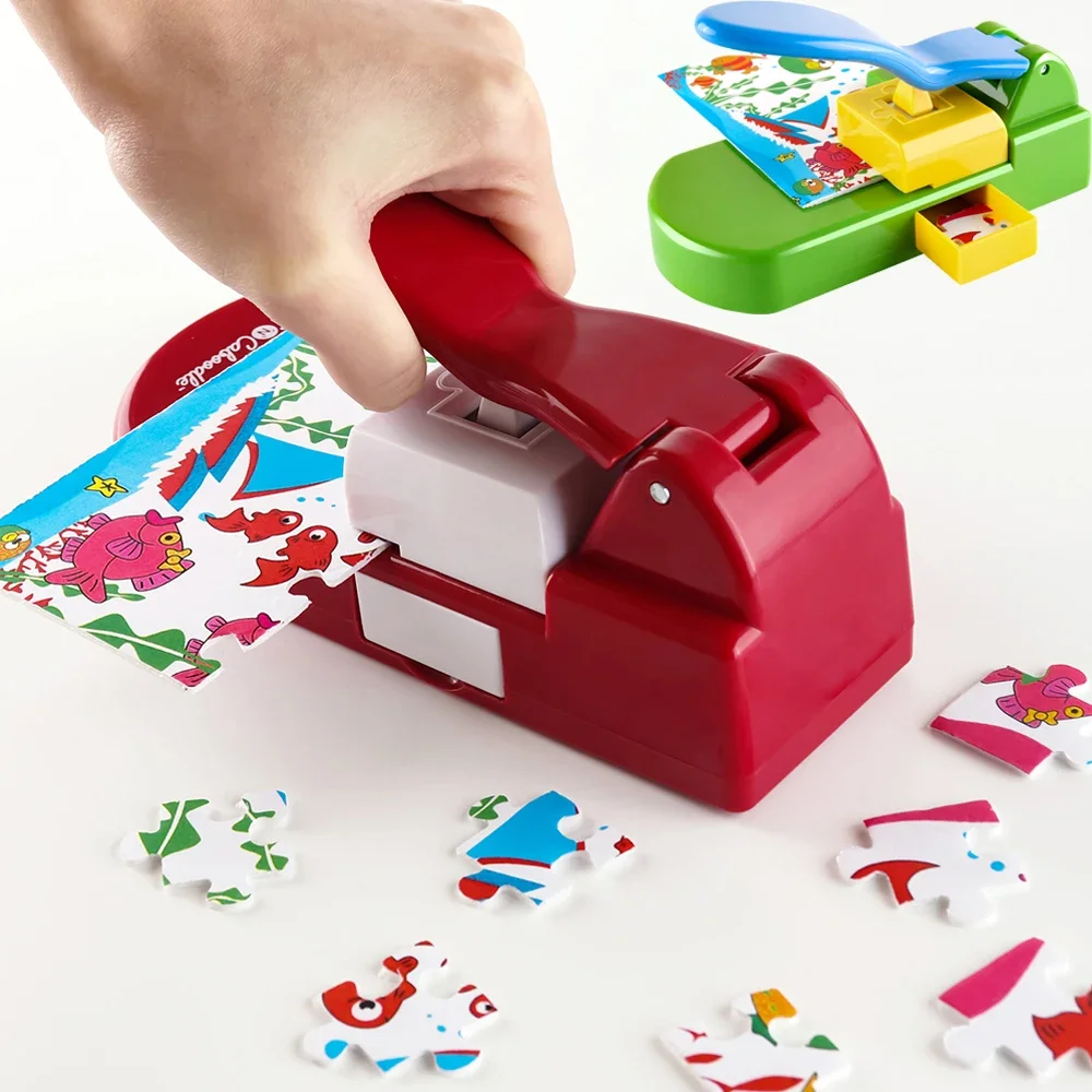 Jigsaw Puzzle Making Machine Red /Green Creative Picture Photo Cutter ...