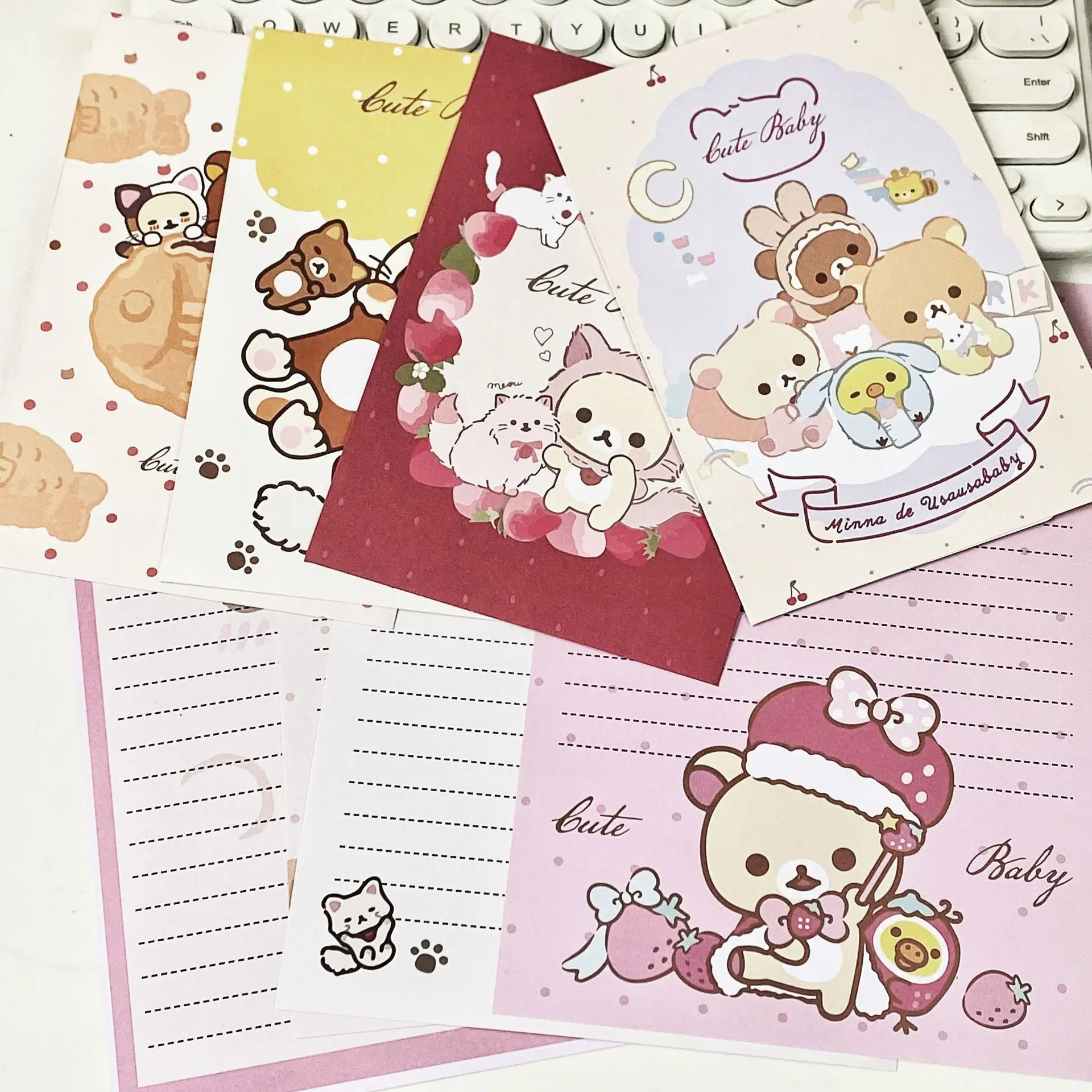 4pcs Rilakkuma Envelopes for Letters New Anime Relax Bear Mailing Bags ...