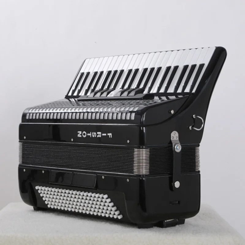 Acordeão profissional para adultos, teclado musical, instrumento preto ...