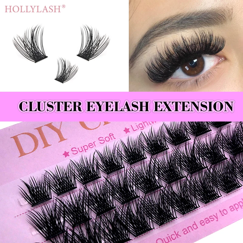 HOLLYLASH-Russian-Volume-Cluster-Lashes-Natural-Soft-DIY-Segmented ...