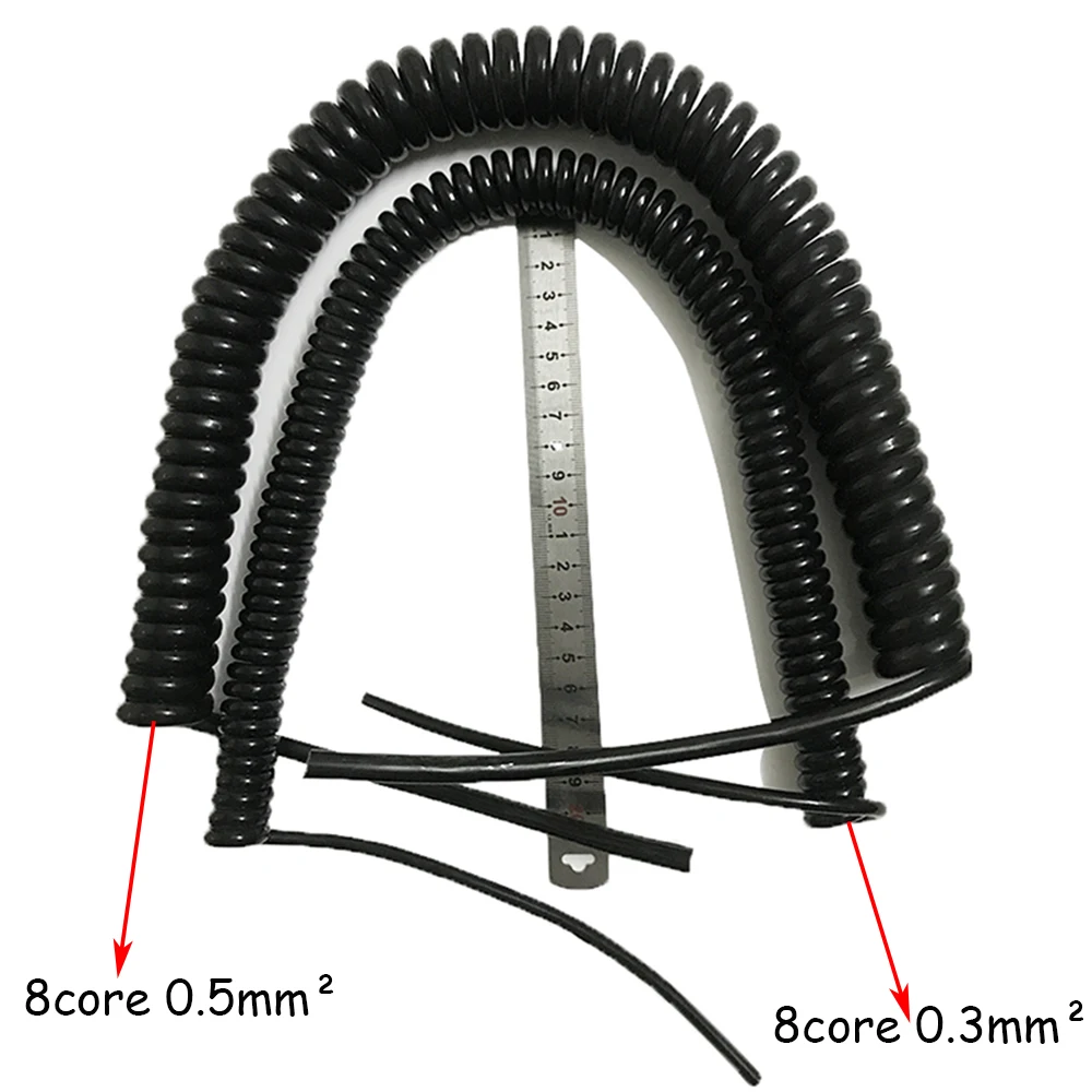 Spiral Cable Telescopic Wire Spring Wire 8 core Spring Spiral Wire ...