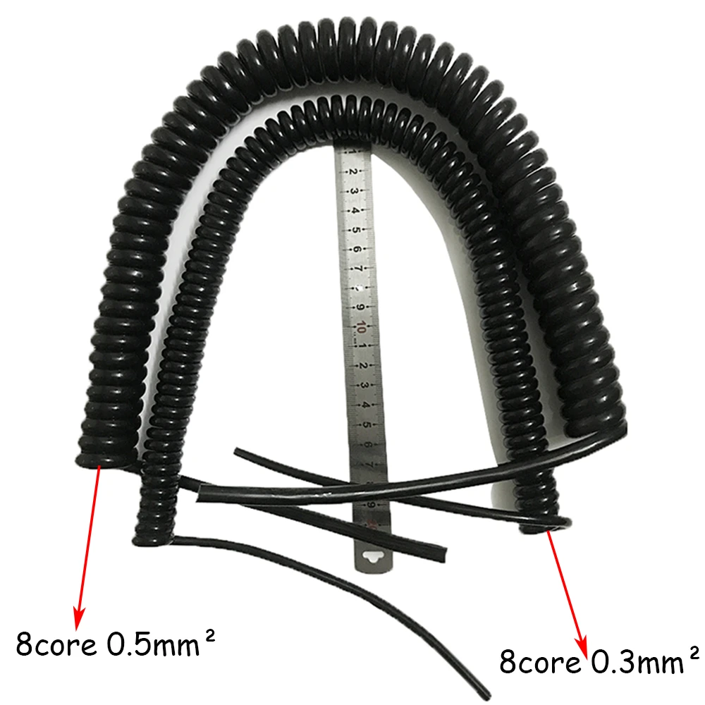 Spiral Cable Telescopic Wire Spring Wire 8 Core Spring Spiral Wire ...
