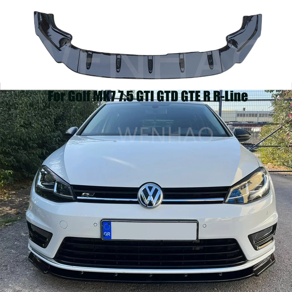 3pcs Maxton Style Front Bumper Splitter For Volkawagen Golf Mk7 Mk7.5 R ...