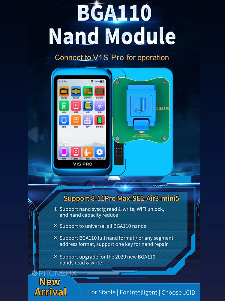 Jc V1s Pro Multi-functional Phone Nand Underlying Data Programmer 32/64 Bit Pcie Nand Flash Read ...