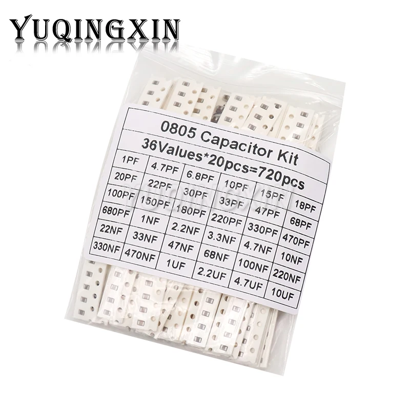 320PCS-720PCS-0603-0805-1206-SMD-Capacitor-Assorted-Kit-16-36-50Values ...