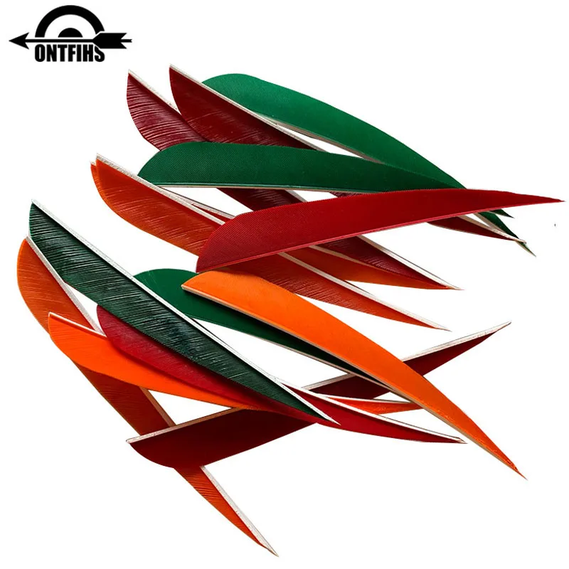 100Pcs-5Inch-Water-Drop-Fletching-Arrow-Feathers-Carbon-Archery ...