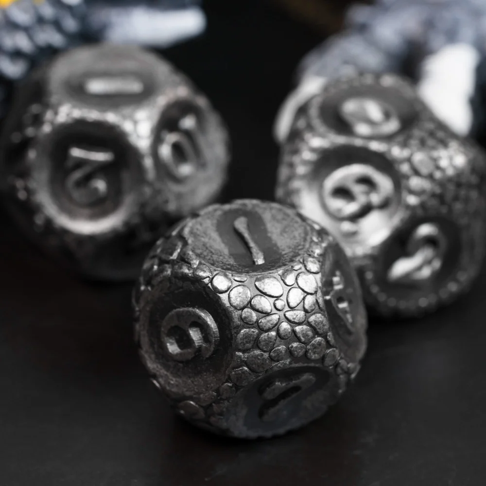 Metal Polyhedral Dice Set | Role Playing Games | Metal D&d Dice Set ...