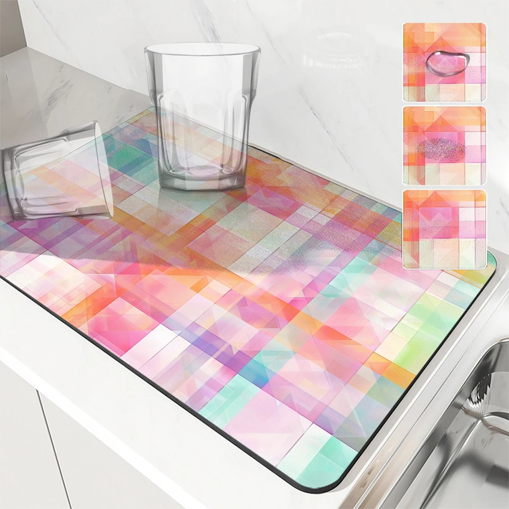 Absorbent-Tableware-Dish-Drying-Mats-Simple-Desk-Drain-Pad-Heat ...