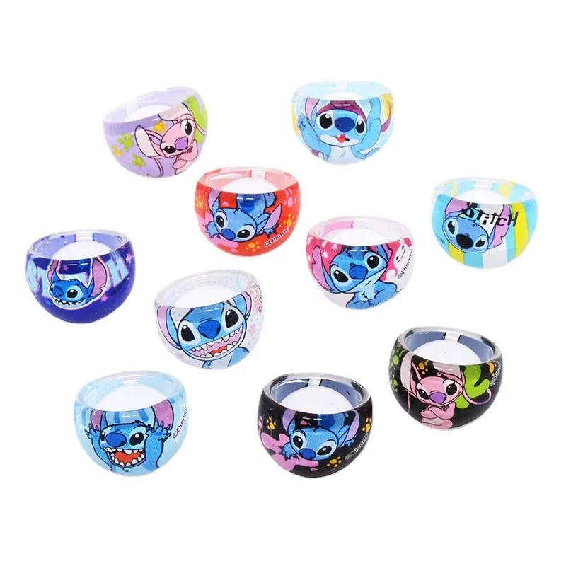 10-20-30Pcs-Anime-Lilo-Stitch-Kid-Ring-Cartoon-Stitch-Acrylic-Rings ...