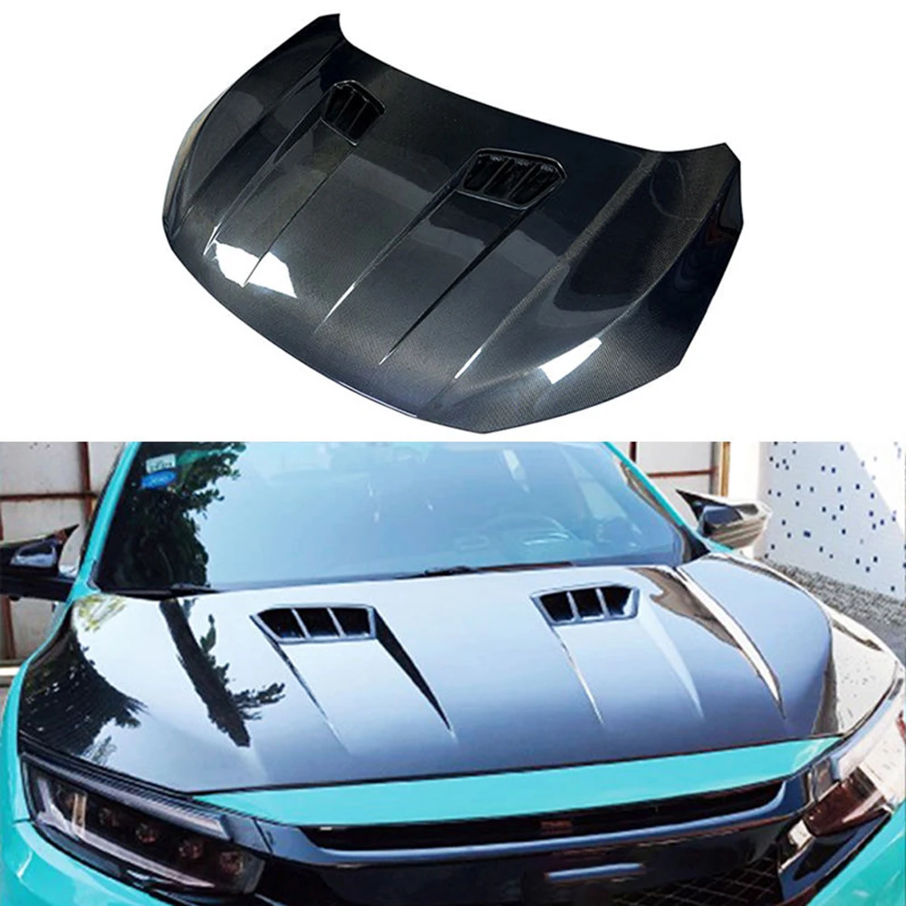 10 Gen Carbon Fiber Front Engine Bonnet Hood For Honda Civic FC1 FK7 ...