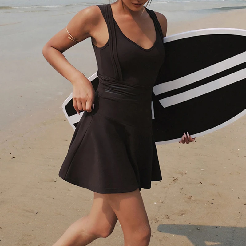 Sean-Tsing-Volleyball-Dress-with-Padded-and-Shorts-Women-Sleeveless ...