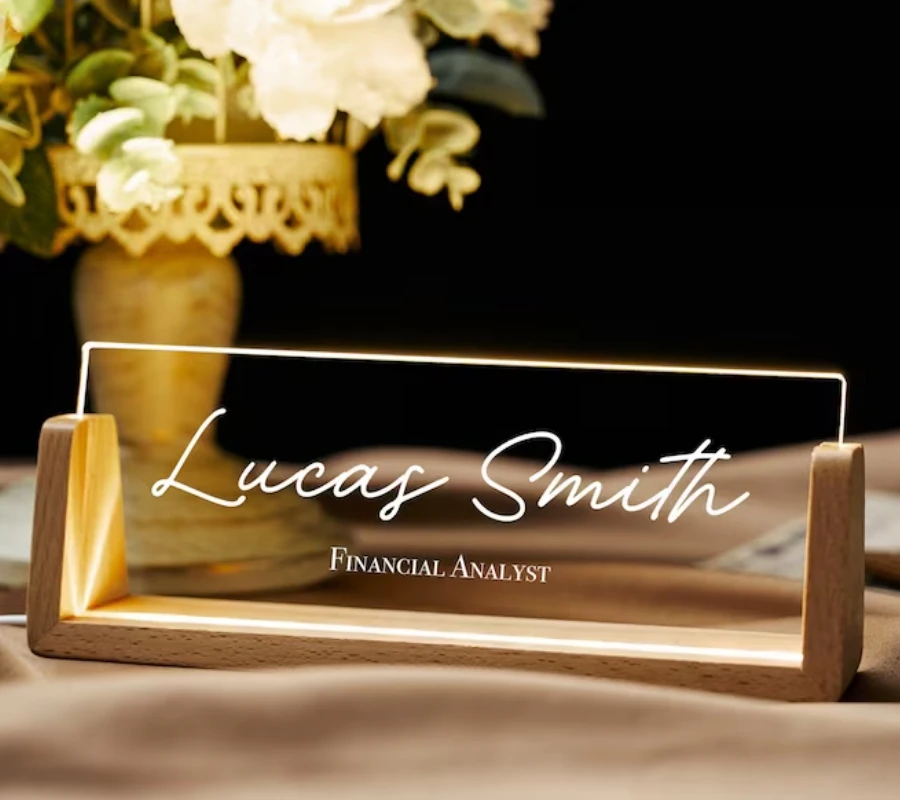 Customized-Acrylic-Sign-with-Base-Custom-Desk-Name-Plate-Office-Decor ...