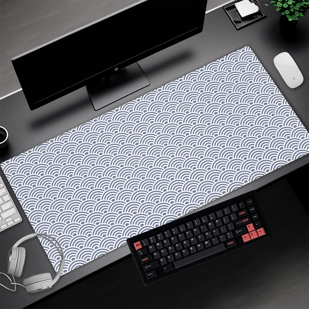 Japan-Mousepad-Great-Wave-Desk-Pad-Large-90x40-White-Computer ...