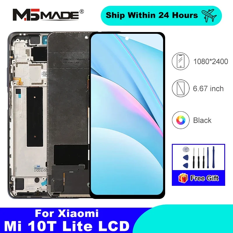 Choice IPS For XIAOMI MI 10T Lite 5G LCD M2007J17G Display Touch screen ...