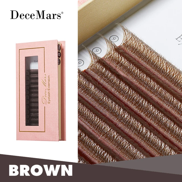 DeceMars-4D-W Shaped Eyelash Extensão, 12 Linha por Bandeja