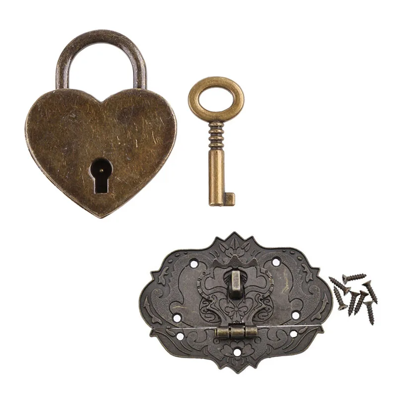 Wooden-Jewelry-Box-for-Latch-Zinc-Alloy-Lock-Lockable-Buckle-Vintage ...