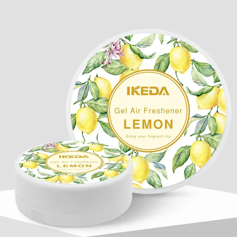 Ikeda-Car-Air-Freshener-Lemon-Scent-Circular-Gel-Air-Freshener-Odor ...