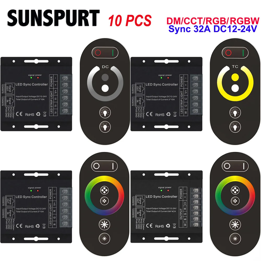 Tira-de-luces-LED-RGB-para-sincronizaci-n-de-red-RF-atenuador-t-ctil-de ...