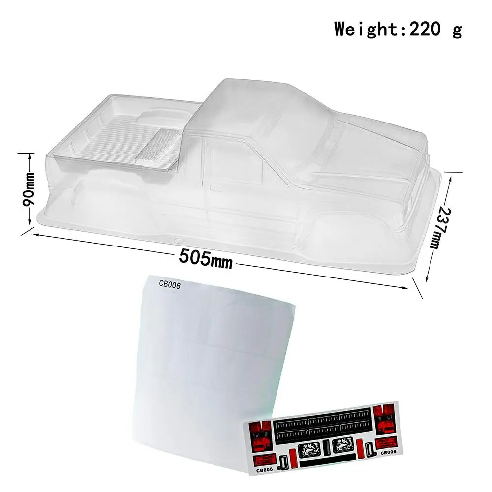 12-3inch-313mm-Wheelbase-Clear-Pickup-Body-Shell-Kit-For-1-10-Rc ...