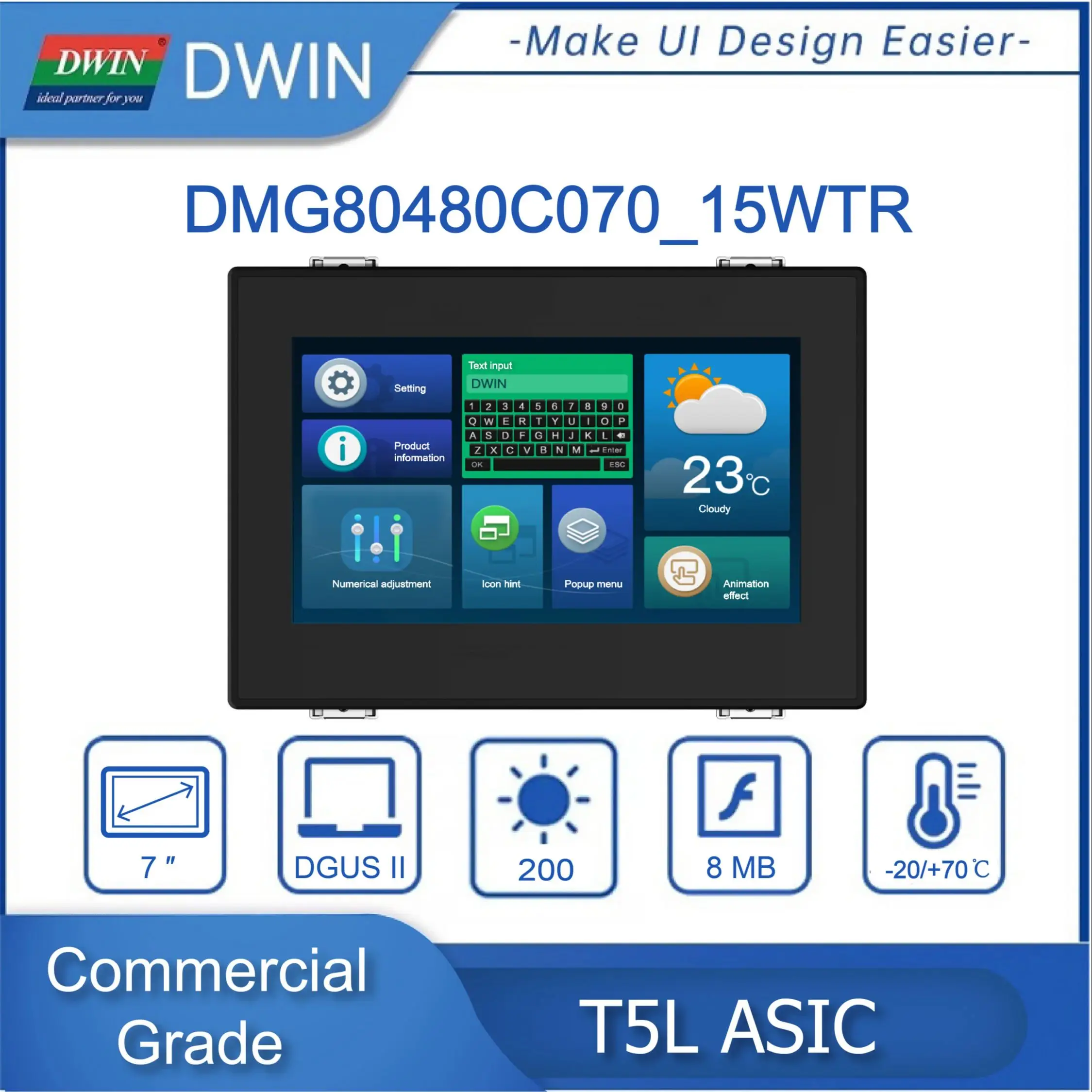 DWIN-4-3-7-0-10-1-DGUS2-Commercial-Grade-HMI-LCD-Display-Resistive ...