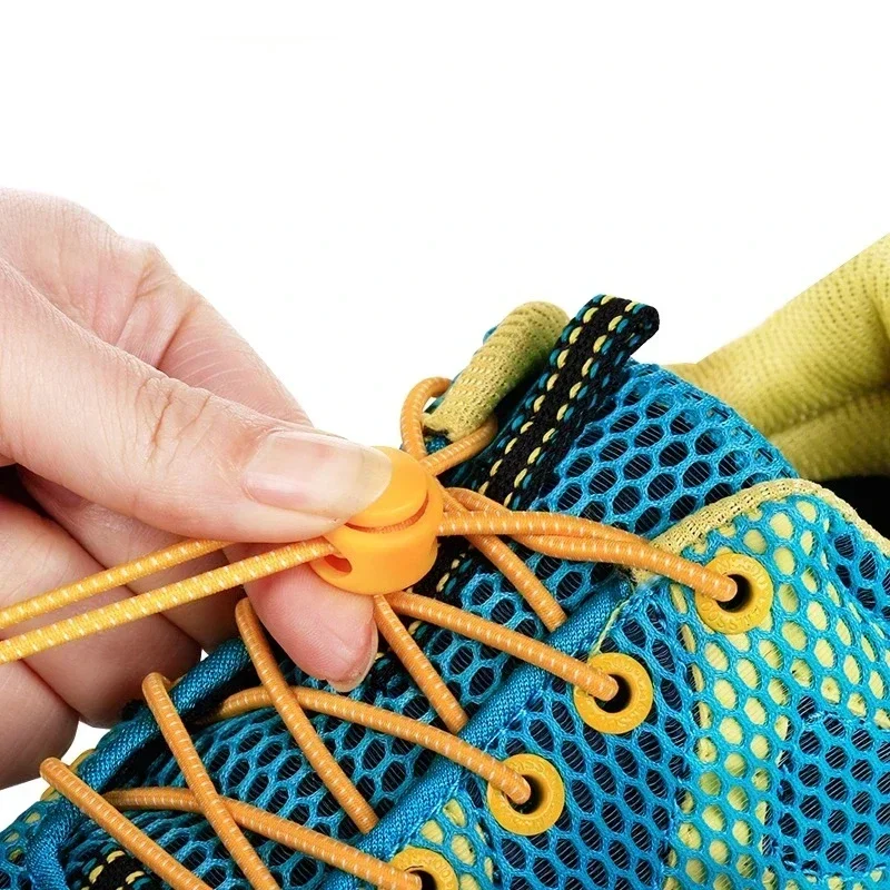 1Pair Shoelaces for Sneaker Elastic No Tie Shoe Laces Stretching Lock ...