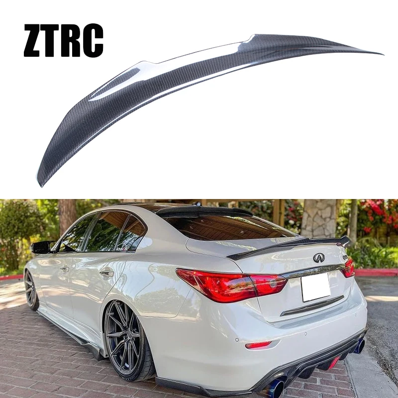 For-Infiniti-Q50-Q50S-Q50L-PSM-Style-Carbon-fiber-Rear-Spoiler-Trunk ...