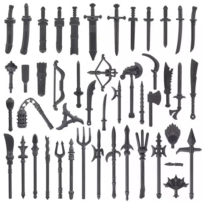 MOC Military Building Blocks Solider Figures Gifts Cold Weapons Bows ...