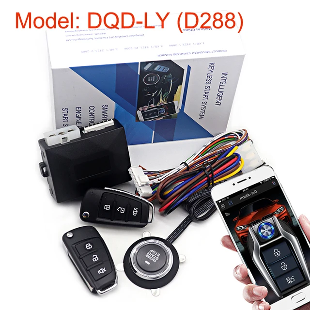Universal Car Alarm Auto Start Stop System Remote Control Engine ...