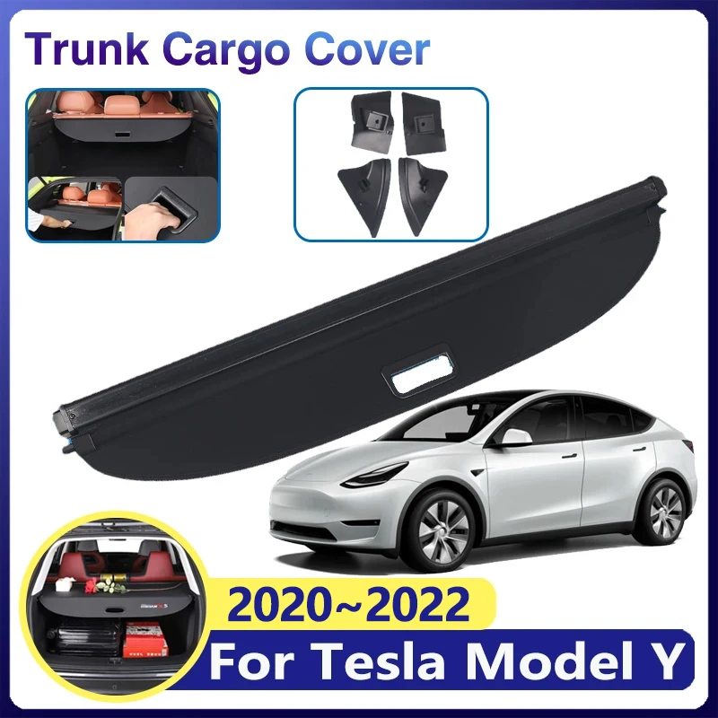 Car-Trunk-Cargo-Cover-for-Tesla-Model-Y-Accesories-2022-2021-2020 ...