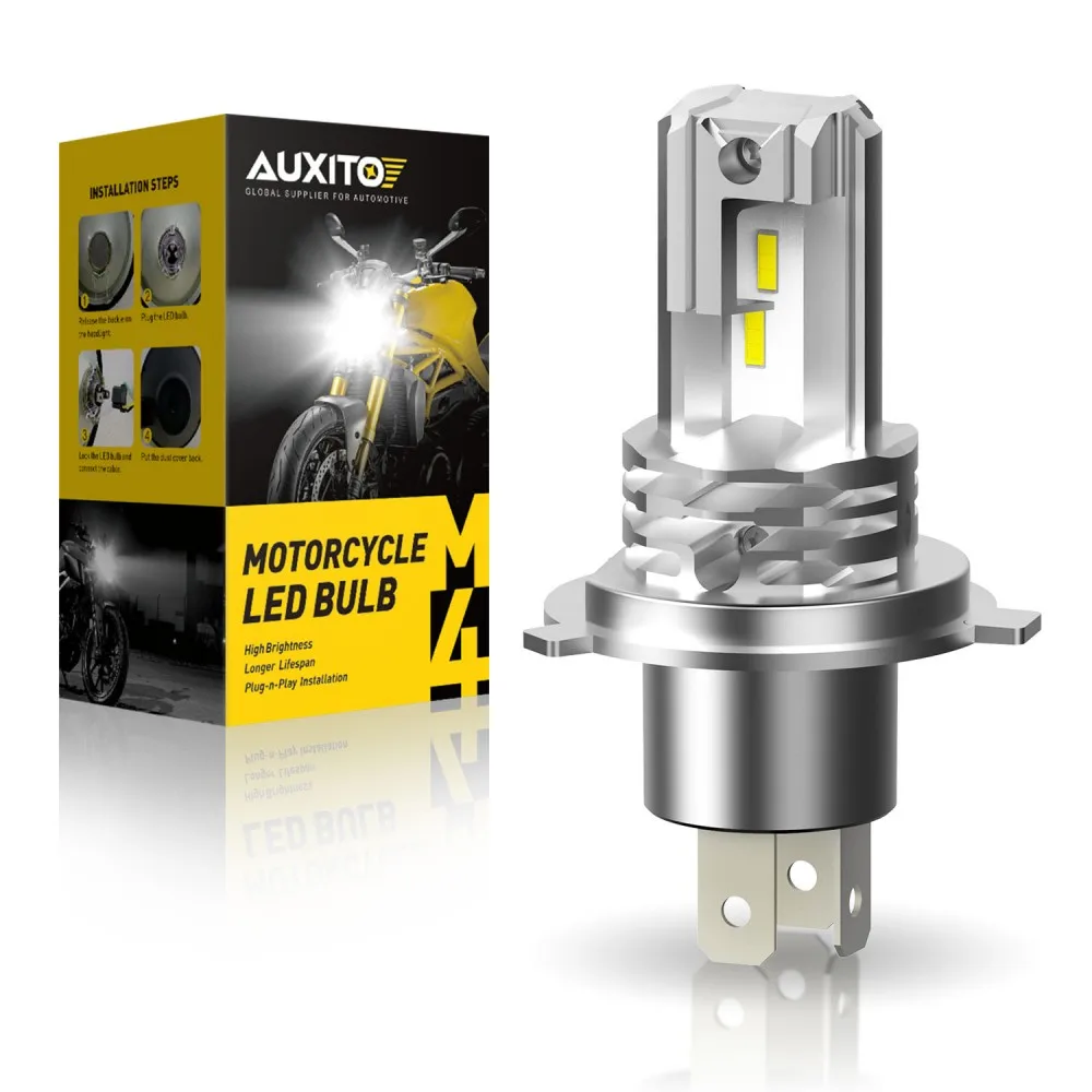 AUXITO H4 LED Light CANBUS Motorcycle Headlight Bulb CSP for Car ...