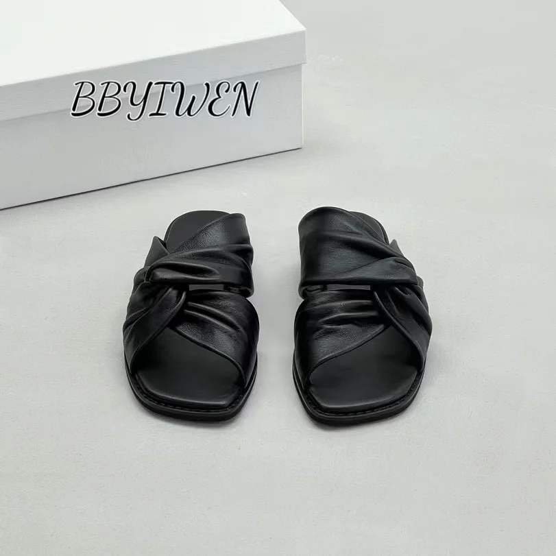 The-Latest-Sheepskin-Cross-Slippers-Spring-And-Summer-New-Simple ...