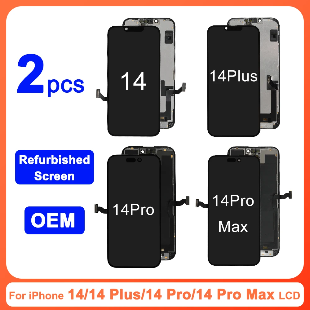 2Pcs-Refurbished-Screen-For-iPhone-14-LCD-Display-With-3D-Touch-For ...