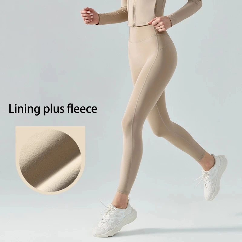 Mallas cálidas de forro polar con Logo para mujer, pantalones de Yoga ...