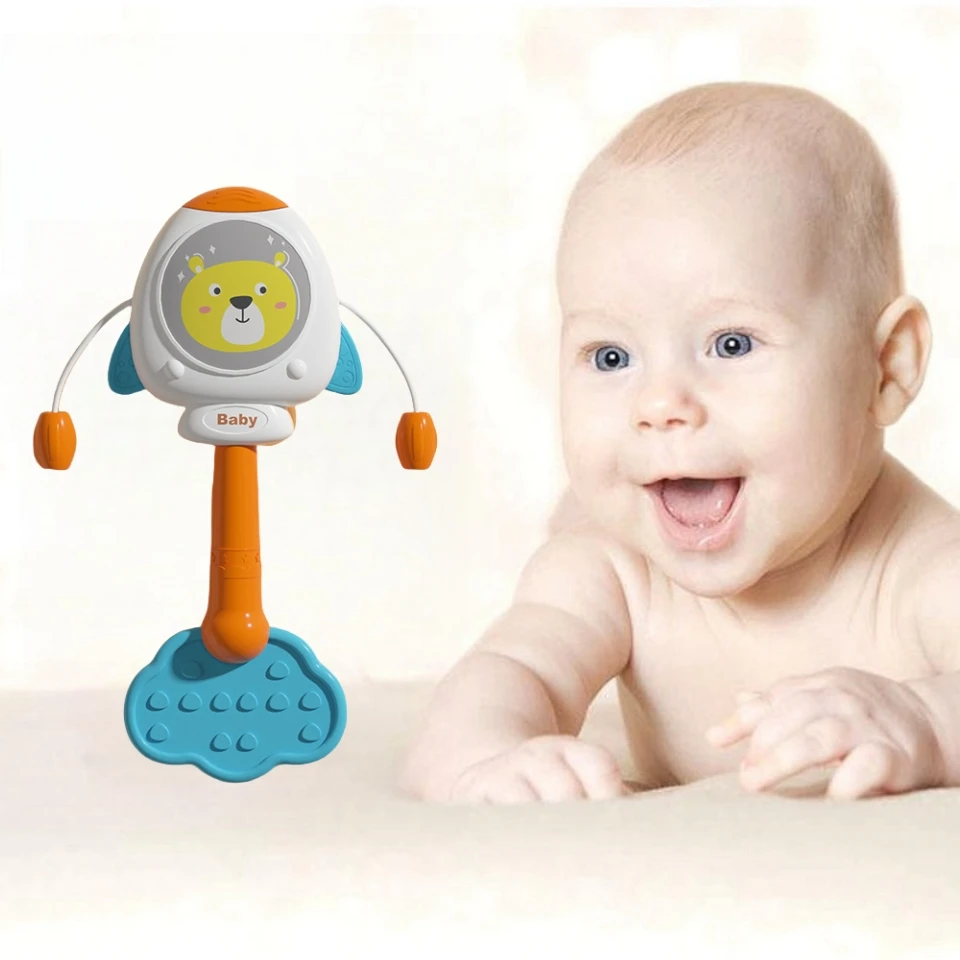 1pc-17-5x8cm-Cute-Rocket-Shape-Teething-Rattle-drum-Baby-Rattle-Baby ...