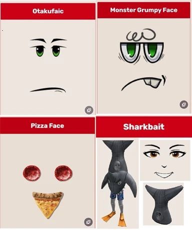 Exclusive toy code Faces Codees combinatoin pizza face Grumpy face ...