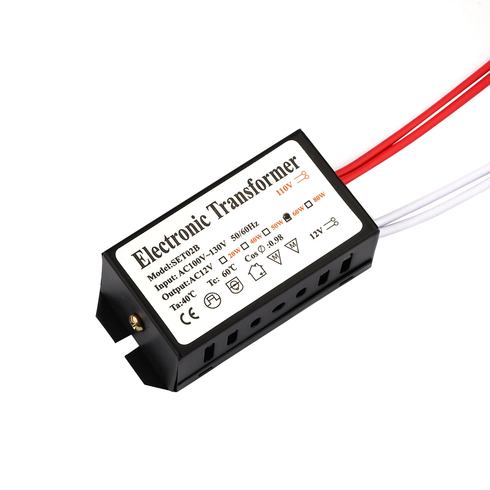 AC 110V to 12V Halogen Lamp Voltage Transformer 60W/160W Voltage Step ...