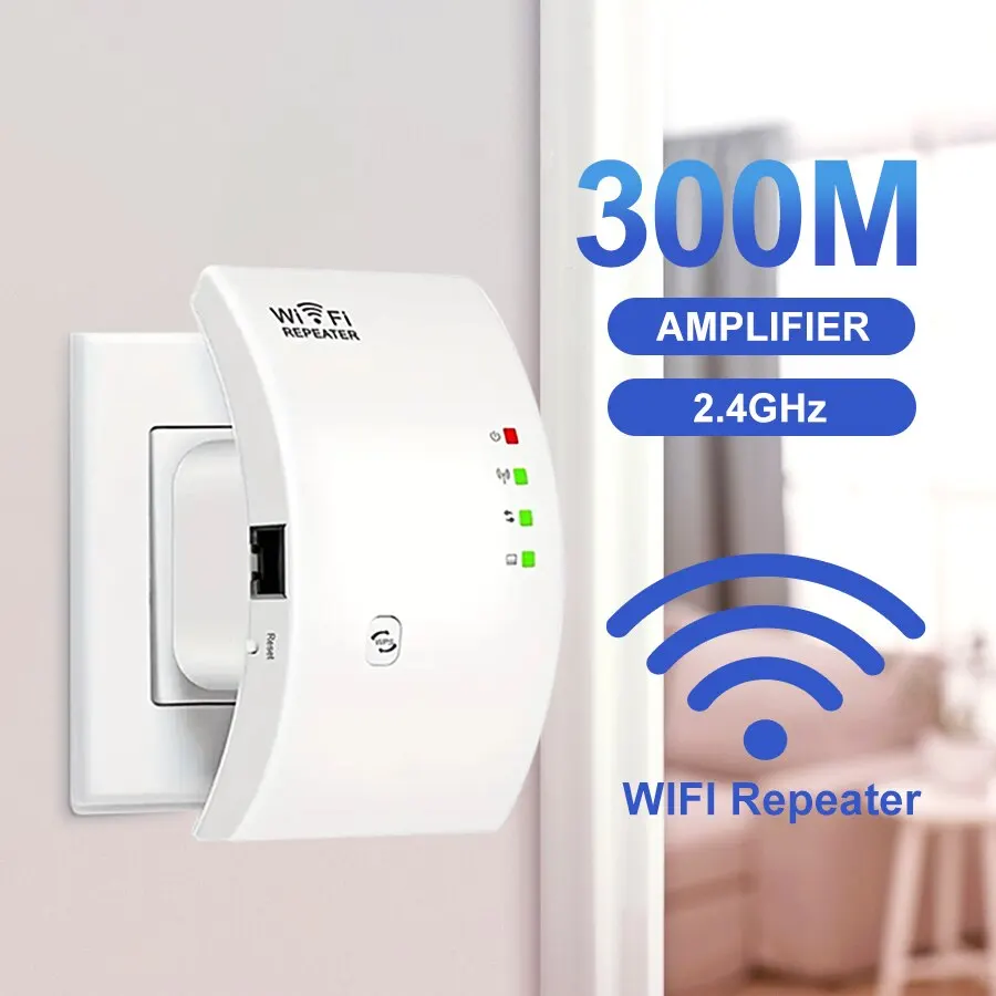 PIXLINK 300Mbps 2.4G Wifi Range Repeater Wi-Fi Amplifier Home Network ...