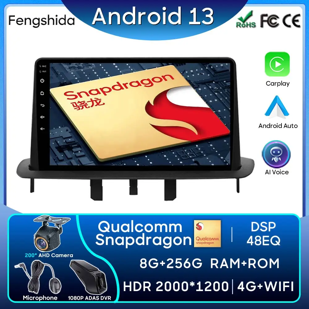 Qualcomm-Radio-de-coche-Carplay-para-Renault-Megane-3-Fluence-Samsung ...