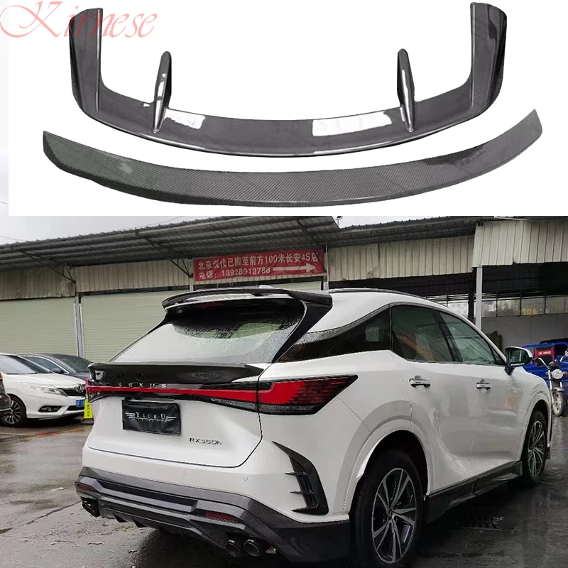 For-Lexus-RX-350-450-500-Black-Carbon-Fiber-Trunk-Lid-TRD-Center-Wing ...