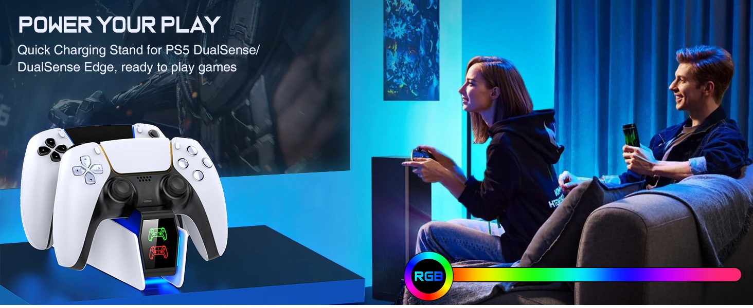 Charger BBC FC300 - Station de Charge RGB pour PlayStation 5 Touriste ...