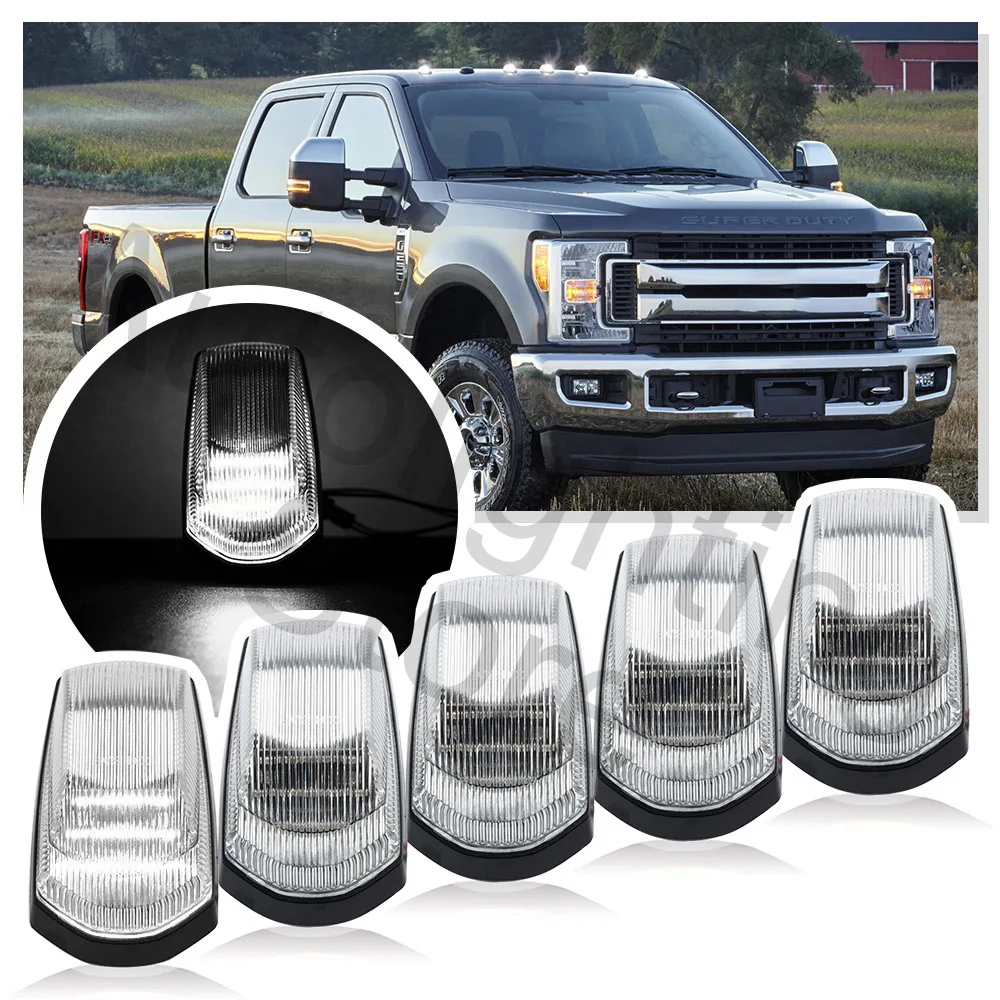 5pcs LED Front Cab Roof Lamps Housing For Ford F 250 350 450 550 Super ...