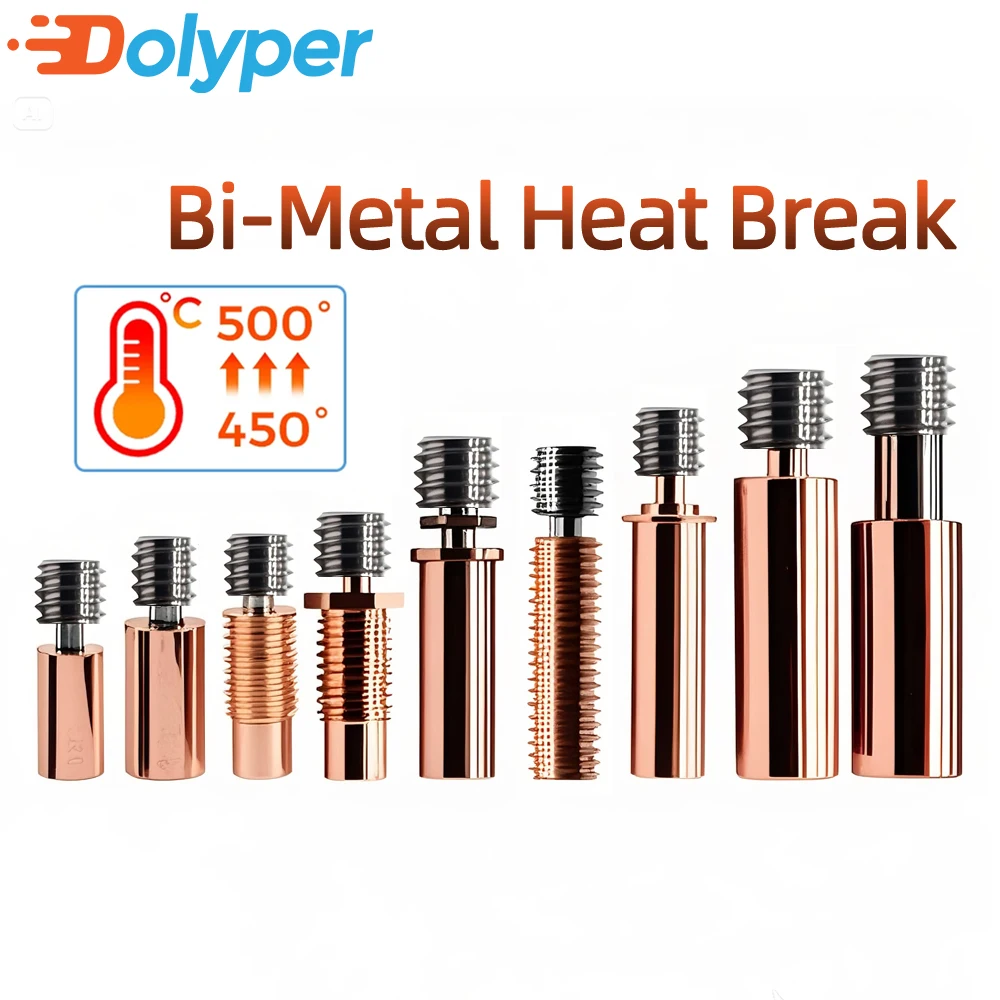 3D Printer Parts V6 Bi-Metal Heat Break Titanium Alloy Throat E3D V6 ...