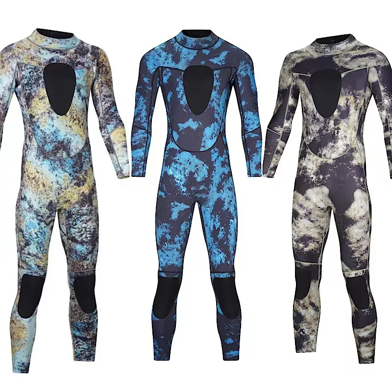 Men's Camouflage Spearfishing Wetsuit 3mm Neoprene Camouflage Full Body ...