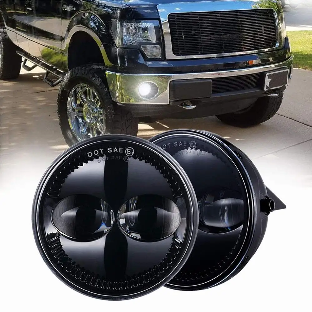 4-5-Round-LED-Fog-Lights-2400-Lumens-For-Ford-F150-F-150-MORIMOTO-2009 ...