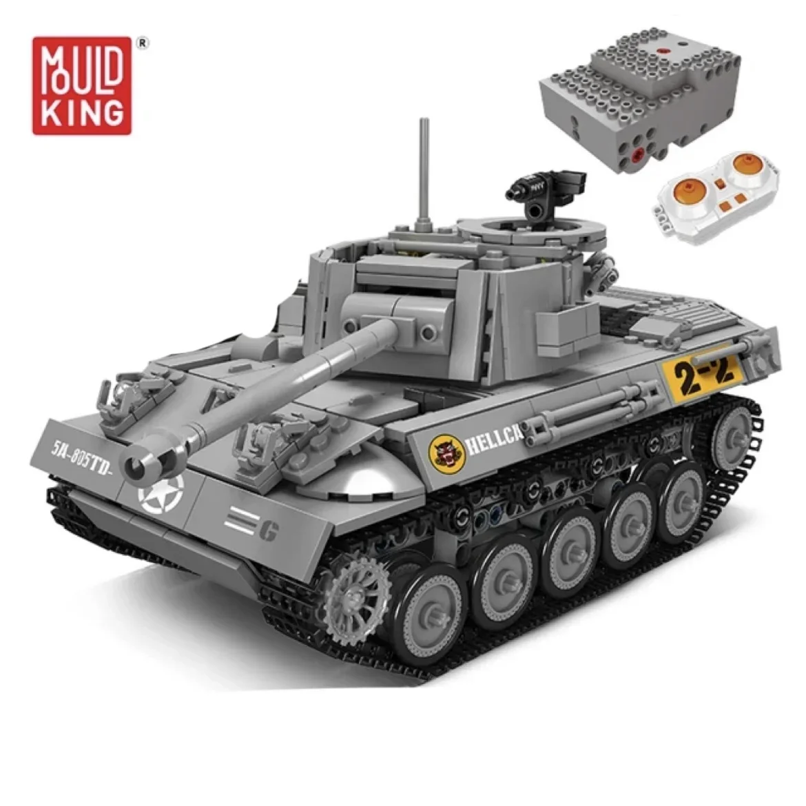 Mould-King-20032-Military-Tank-Building-Block-Remote-Control-M18 ...