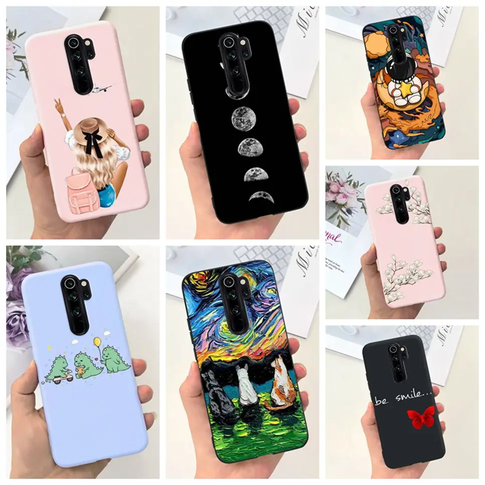 For-Xiaomi-Redmi-Note-8-Pro-Case-Fashion-Girl-Soft-Silicone-Back-Cover ...